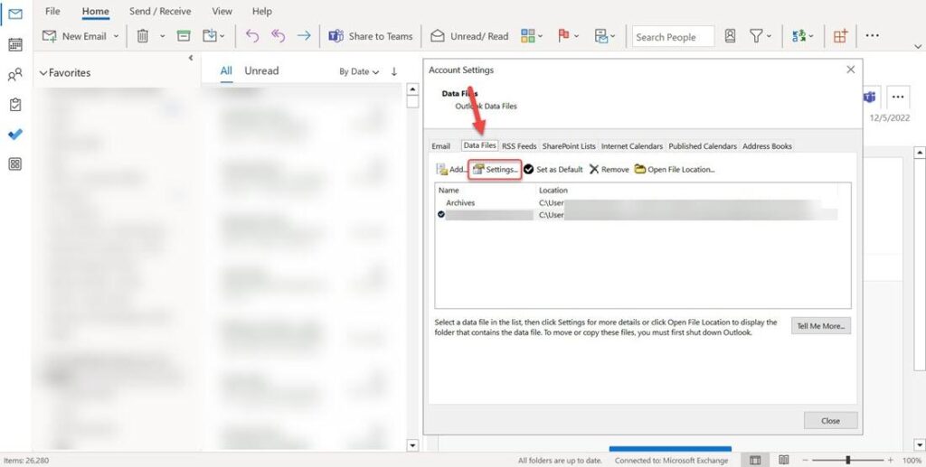 How to compact .PST file in Microsoft Outlook 2019 Desktop App ...