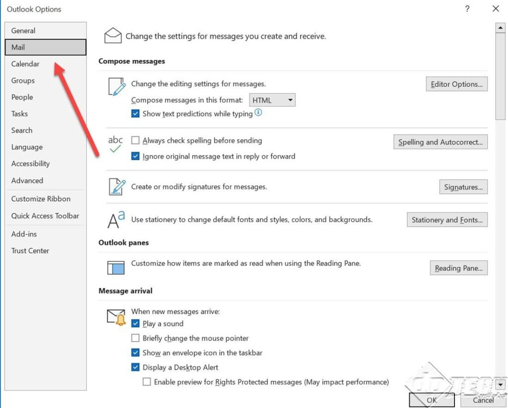 Configuring Replies/Forwards options in Microsoft Outlook 2019 Desktop ...