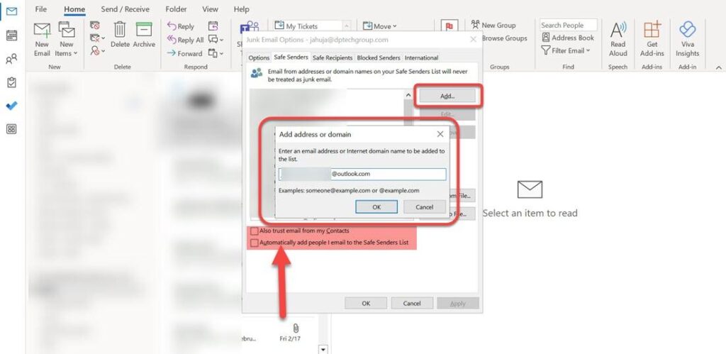 How to minimize spam in Microsoft Outlook 2019 - DP Tech Group
