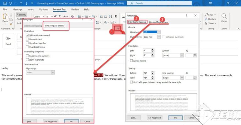 HOW TO FORMAT A MESSAGE IN MICROSOFT OUTLOOK 2019 - DP Tech Group