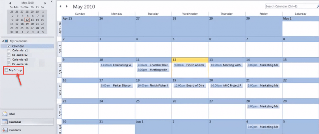 Working with multiple calendars in Microsoft Outlook 2010 | Outlook Help