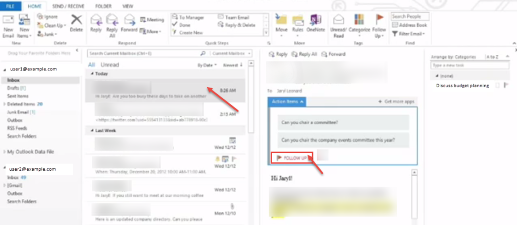 Follow up flag and color category in Microsoft Outlook 2013 | Help with ...