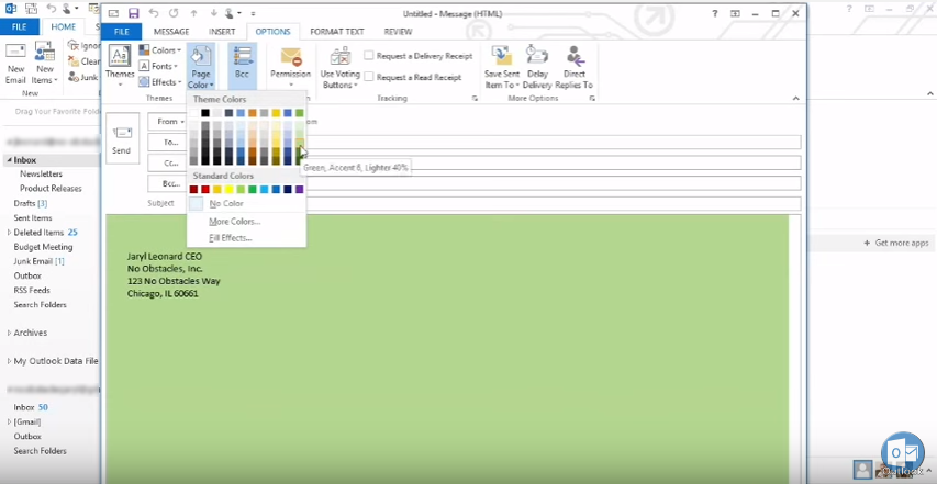 Creating Personal Stationery In Microsoft Outlook 2013 Outlook Consultant