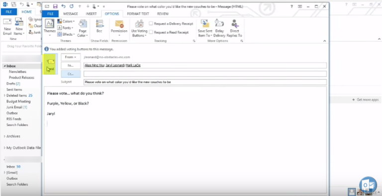 Creating Voting Buttons in a Message in Outlook 2013 - DP Tech Group Creating Voting Buttons in a Message in Outlook 2013 - DP Tech Group