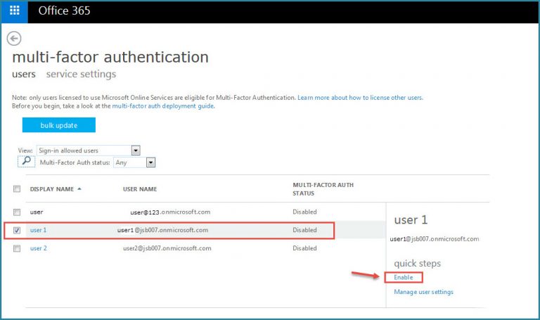 How to Enable Multi-Factor Authentication in Office 365 | Office 365 ...