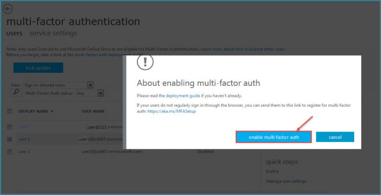 How to Enable Multi-Factor Authentication in Office 365 | Office 365 ...