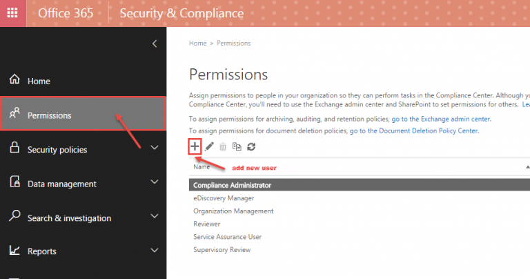 Use of Permissions in Office 365 Security and Compliance | Office 365 ...