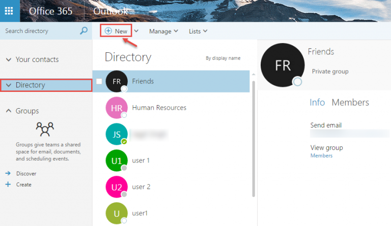 Managing contacts with People app in Microsoft Office 365 | Office 365 ...