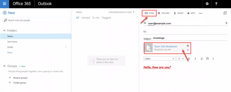 How to send email with attachment in Microsoft Office 365 | Office 365 ...