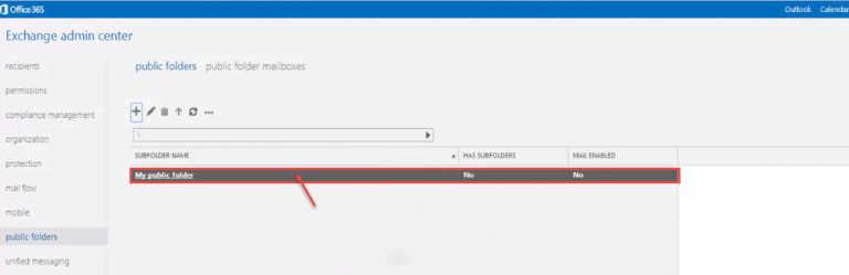 Creating public folder in Exchange Online, Office 365 | Office 365 Support