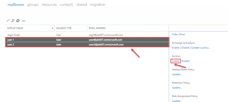 How to enable online archiving for Office 365 | Office 365 Support